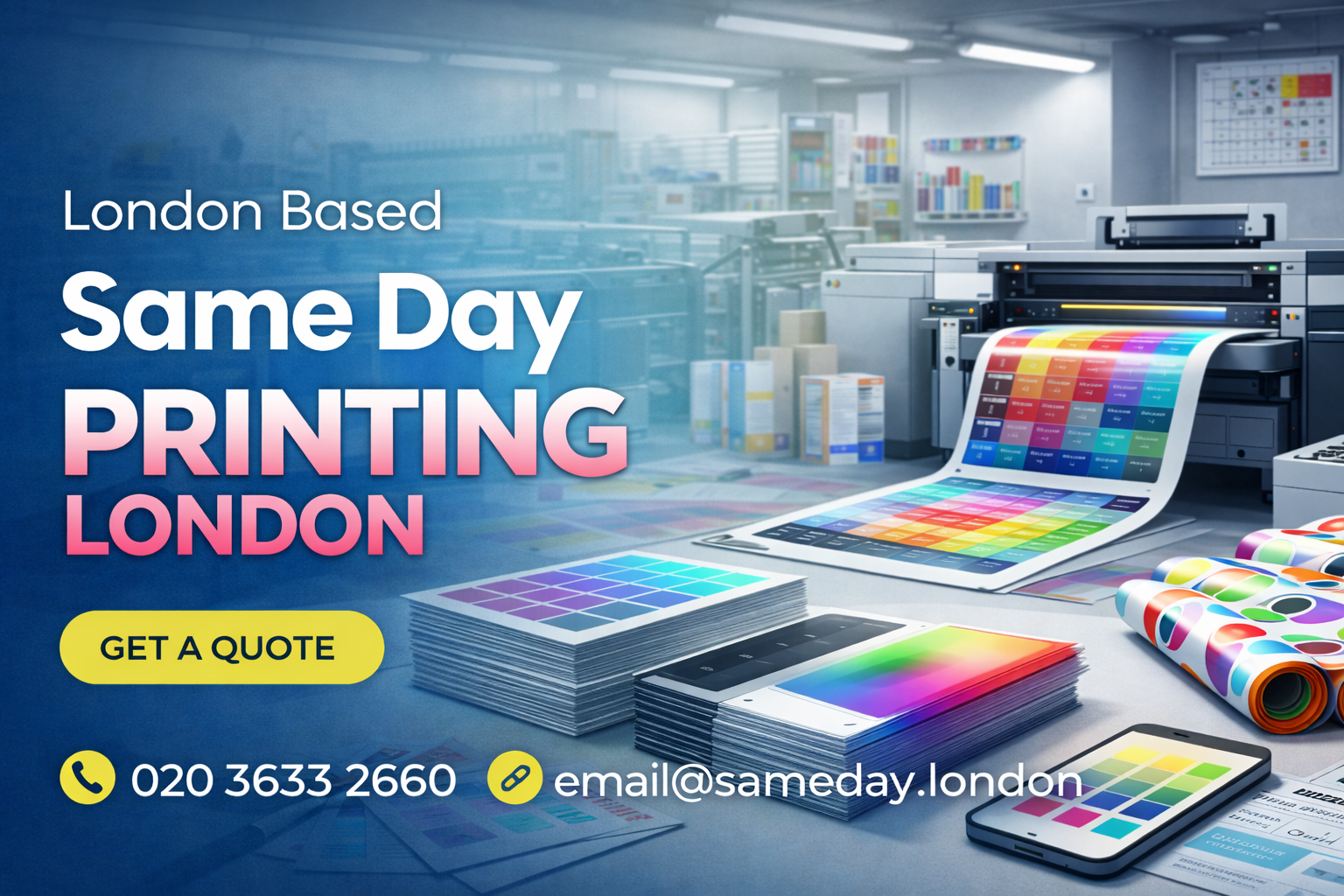 Same Day Printing London Fast 24/7 Print Service